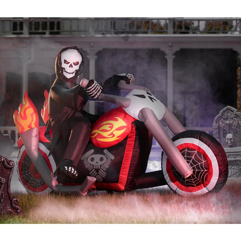 Tis Your Season | 7 ft. Reaper on Motorcycle Halloween Inflatable