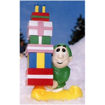Tis Your Season | 34" Elf with Presents Blow Mold Christmas Decoration